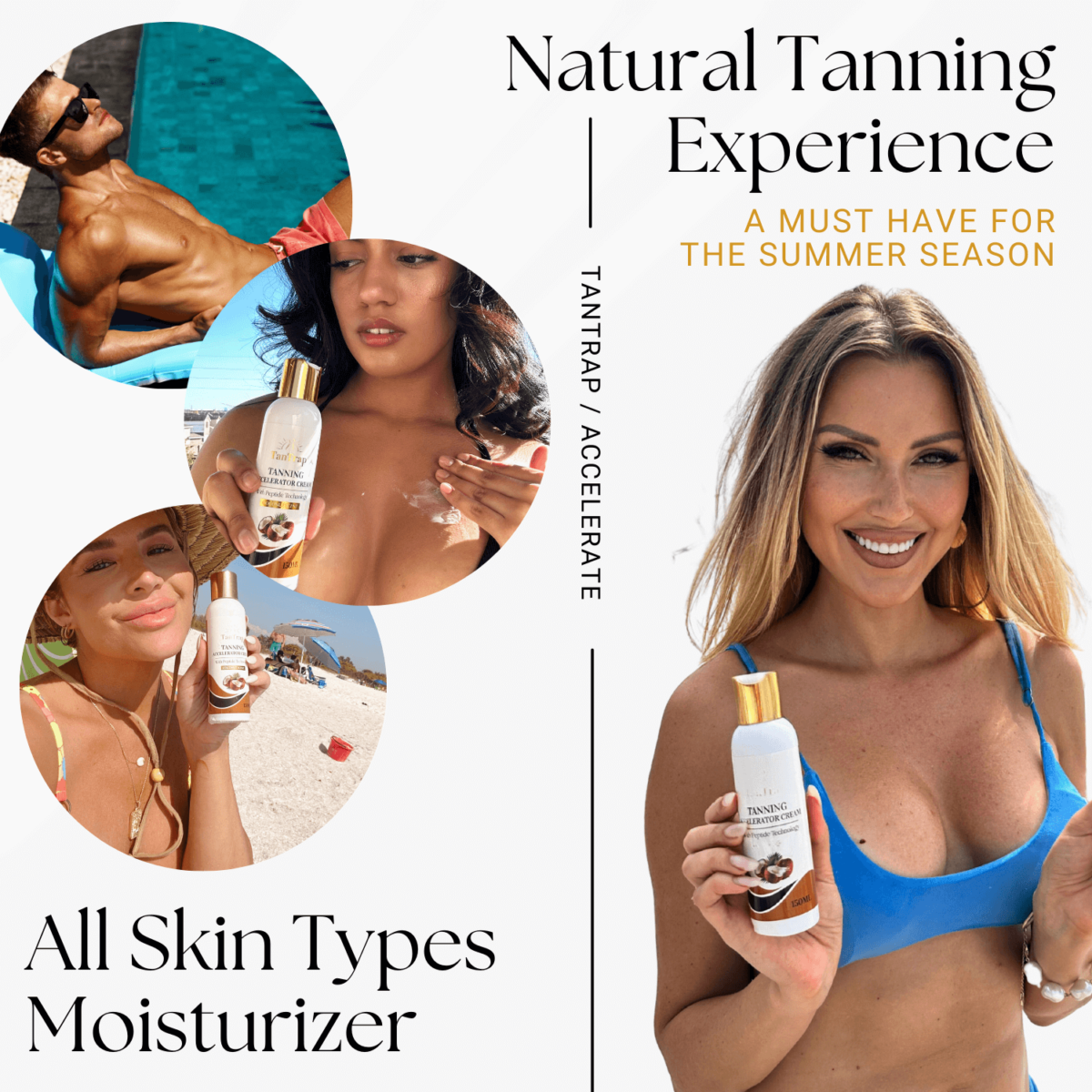 TanTrap Peptide Tanning Lotion - Coconut and Aloe Vera